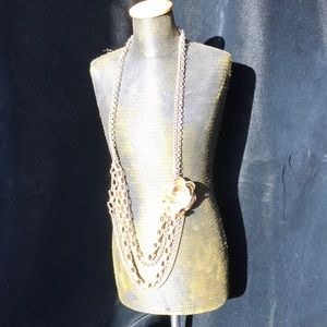 Jessica Simpson | Jewelry | Jessica Simpson Gold Flower Chain Necklace ...